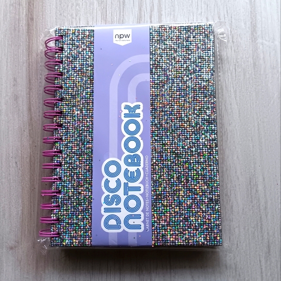 Npw | Other | New Npw Disco Notebook Spiral Bound Metallic Glitter ...
